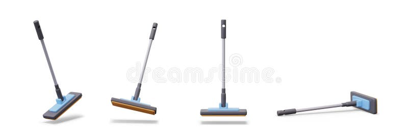 Modern Rectangular Mop, View from Different Sides. Set of Vector 3D ...