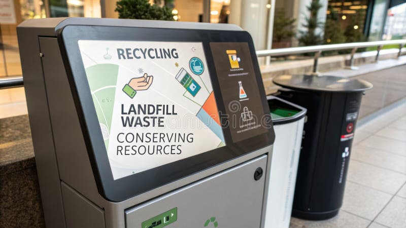 Modern Recycling Bin Promoting Landfill Waste Reduction and Resource ...