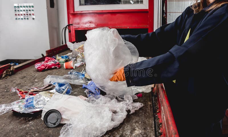 At Modern Recycling Plant. Separate Garbage Collection Stock Image ...