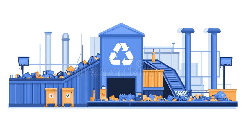 Modern Recycling Plant Waste Processing and Material Recovery Facility ...