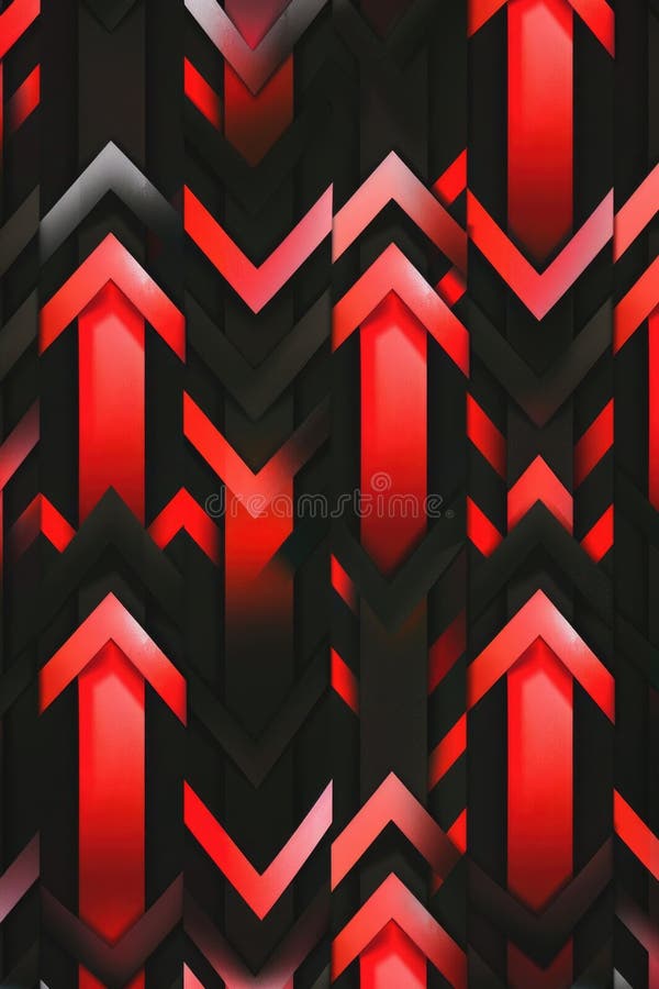 Modern Red Abstract Art stock illustration. Illustration of pixelated ...