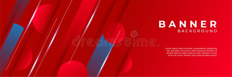 Modern Red and Blue Abstract Banner Background. Technology Banner ...
