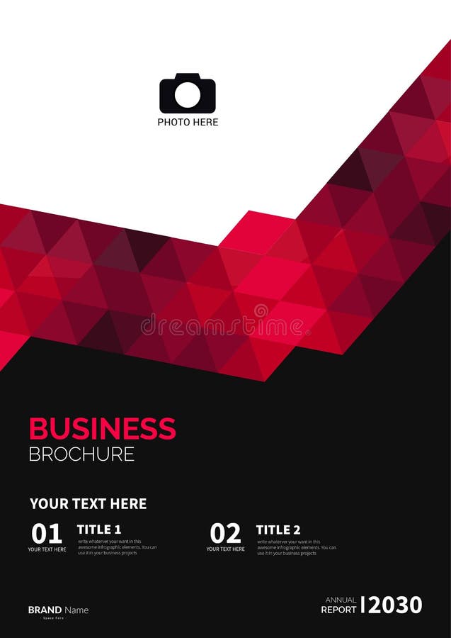 Modern Red Brochure Template Vector Illustration Stock Vector ...