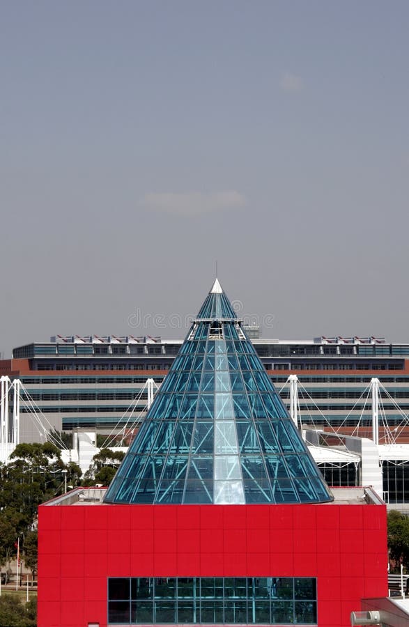 Modern Red Building With Class Cone Roof Picture. Image: 1891868
