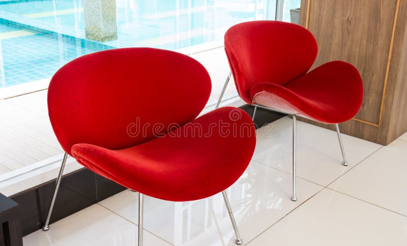 Modern red chair stock photo. Image of comfortable, armchair - 52680272