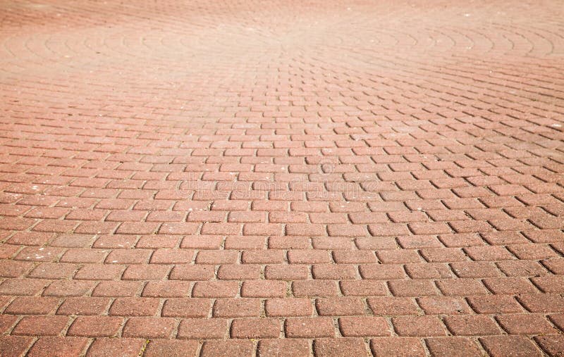 Modern Red Cobblestone Pavement, Background Stock Image - Image of ...