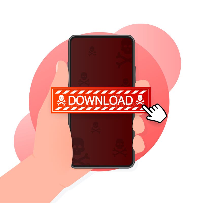 Modern Red Download Envelope Web Template on Light Backdrop. Creative ...