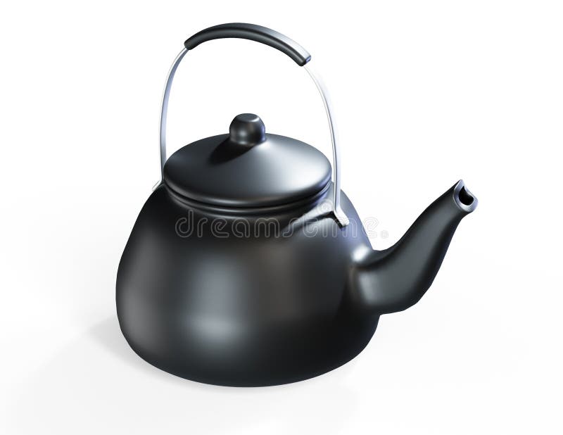 Modern Red Electric Kettle, 3D Rendering Stock Illustration ...