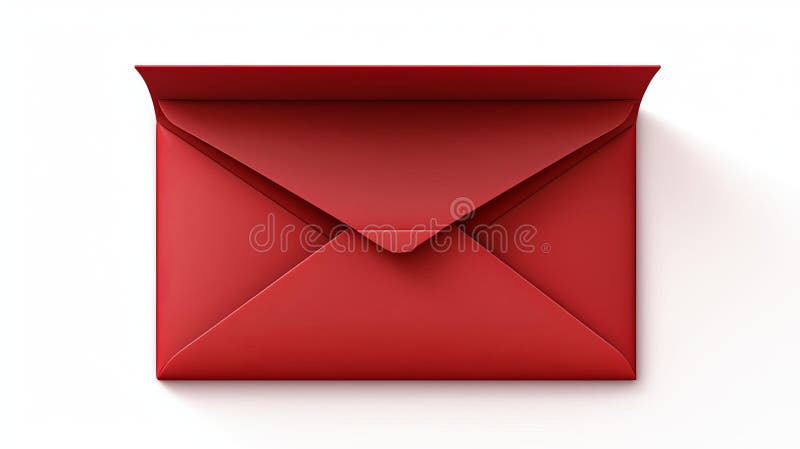 Modern Red Envelope Design with Sleek Shadow Effect Stock Illustration ...