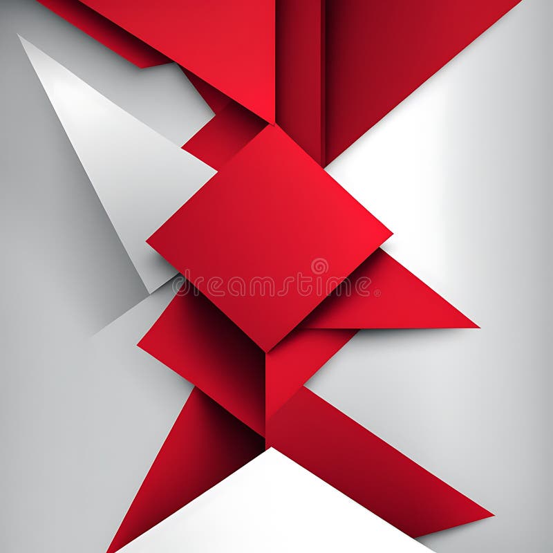 Modern Red Geometric Colorful Background. Minimal Geometric Abstract ...