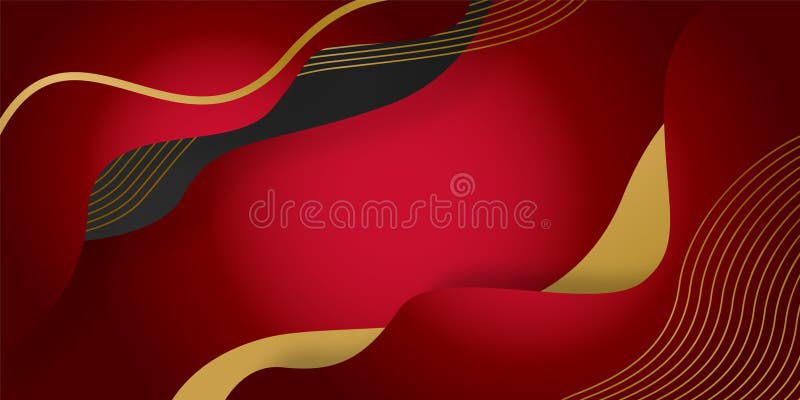 Modern Red Gold and Black Abstract Background Graphic Stock Vector ...