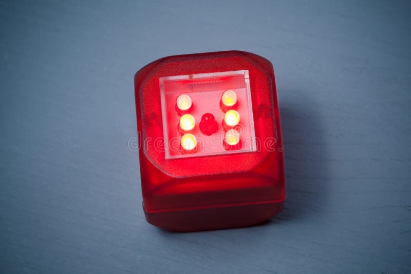 Modern red led dice stock photo. Image of math, macro - 40007994