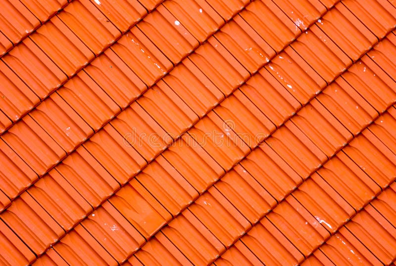 Modern Red Roof Tile Pattern Diagonally Set Stock Photo - Image of ...