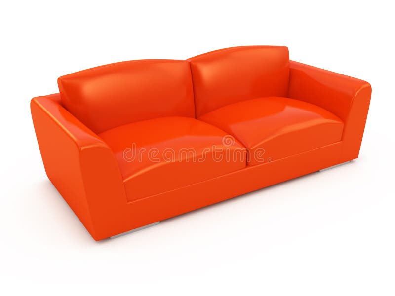 Modern red sofa stock illustration. Illustration of icon - 21107858