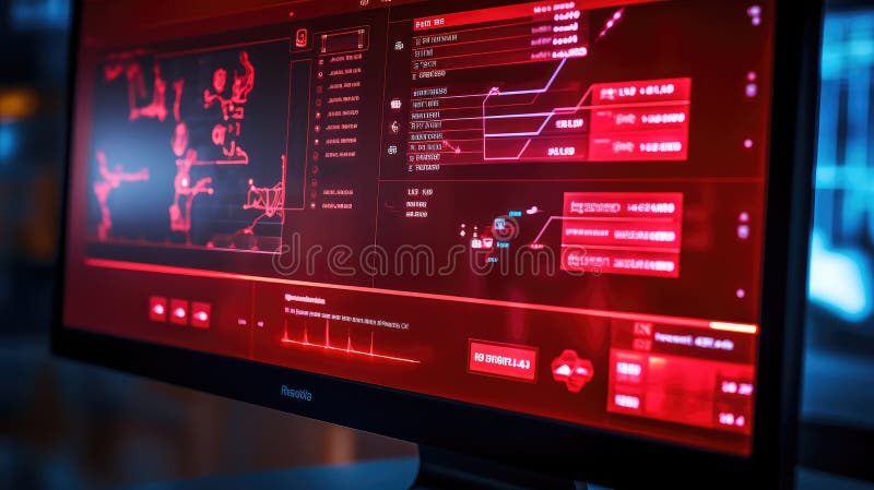 Modern red software stock illustration. Illustration of platform ...