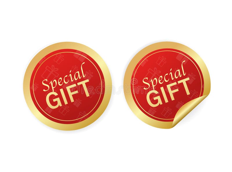Modern Red Special Gift Sticker Great Design for Any Purposes. Vector ...