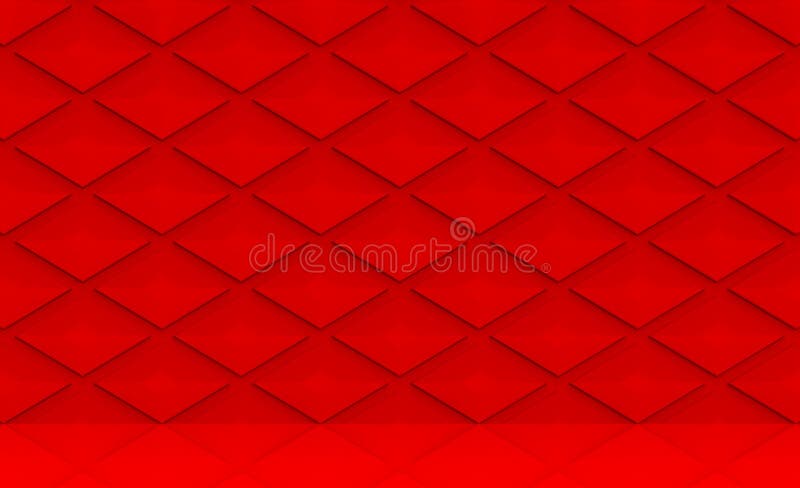 3d Rendering. Modern Red Square Grid Art Tile Pattern Design Wall ...