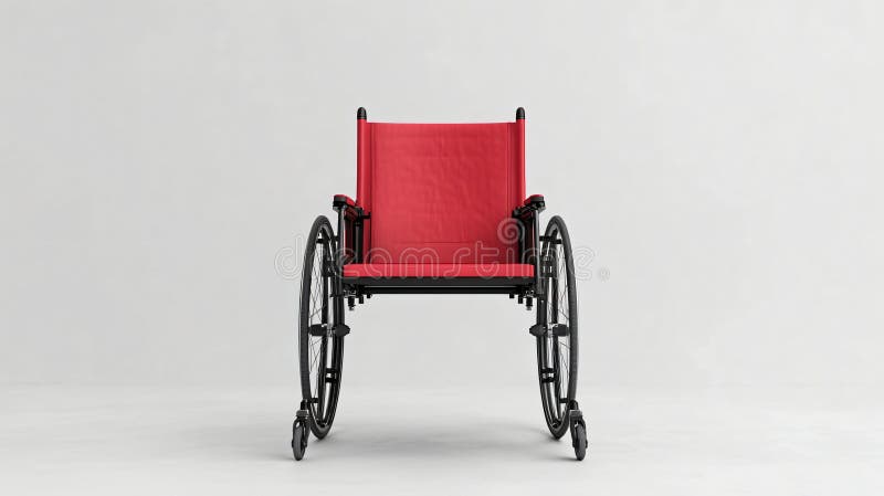 Red Wheelchair Modern Design Medical Equipment Disability Aid ...