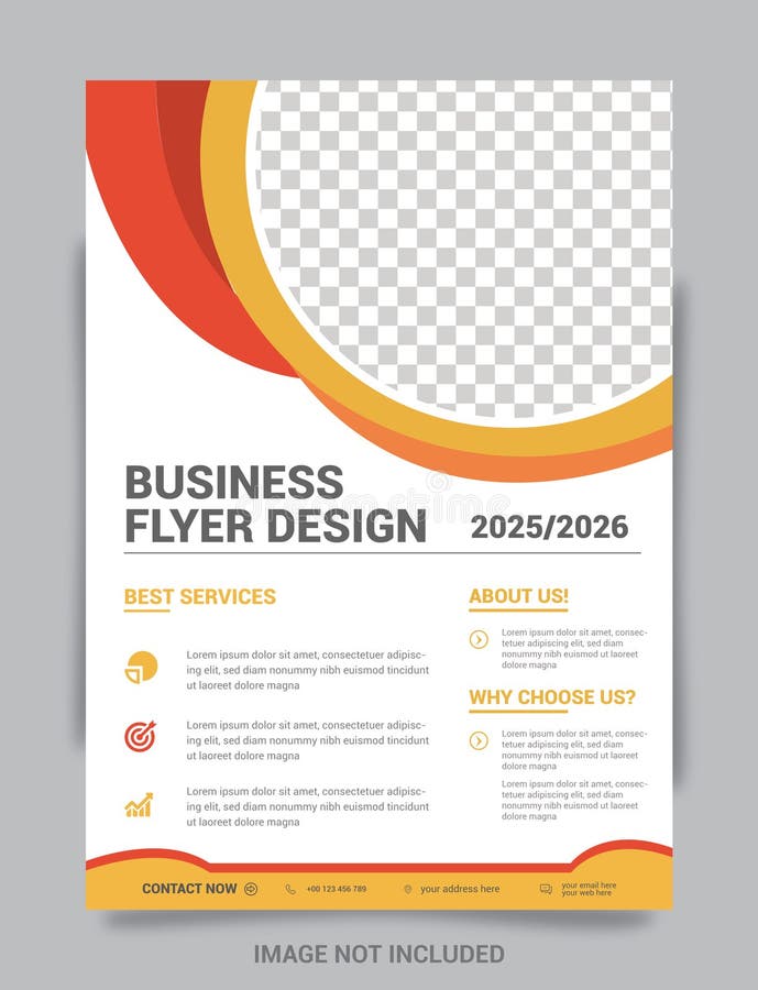 Modern Red and Yellow Corporate Business Flyer Template for 2025 2026 ...