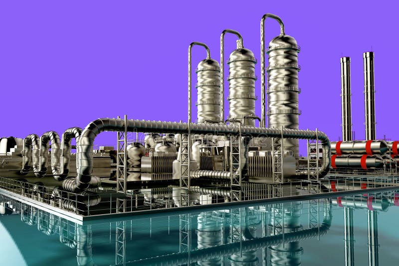 Modern Oil Refinery Factory Stock Photo - Image of plan, power: 19593622