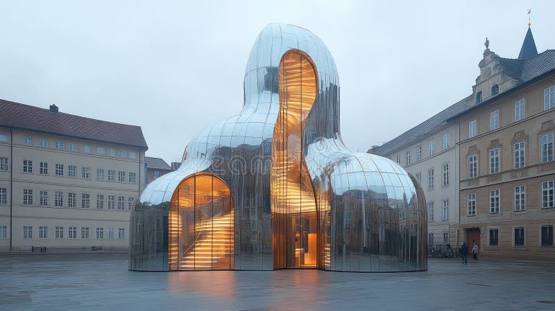 Modern Reflective Building with Glass and Metal Exterior Stock ...