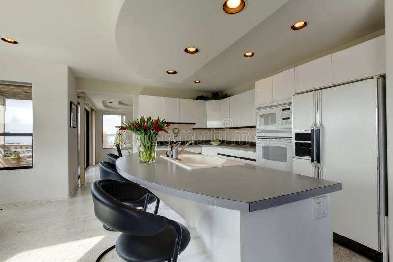 Modern Refreshing Kitchen Interior Stock Photo - Image of kitchen ...