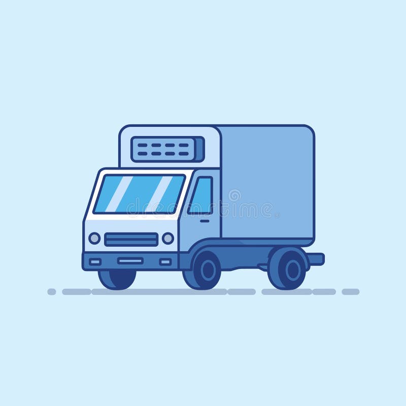 Modern Refrigerated Truck with Advanced Cooling System Stock Vector ...