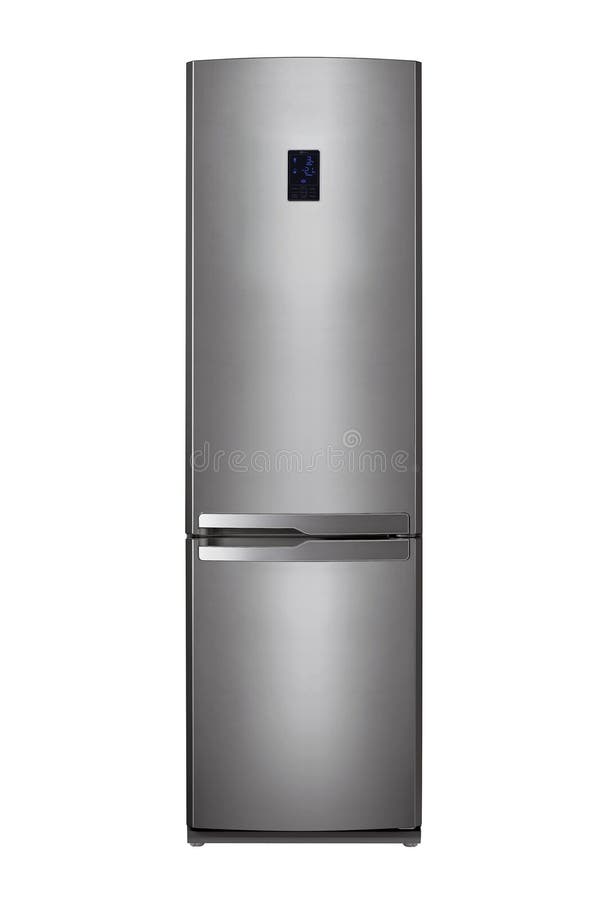Three Door Refrigerator Facing Left Stock Image - Image of electrical ...