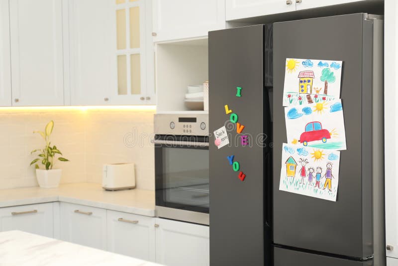 Refrigerator Note stock image. Image of blank, magnetic - 1468333