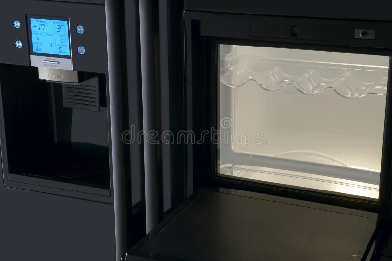 Modern Refrigerator Display Control Panel Stock Photo - Image of cubes ...