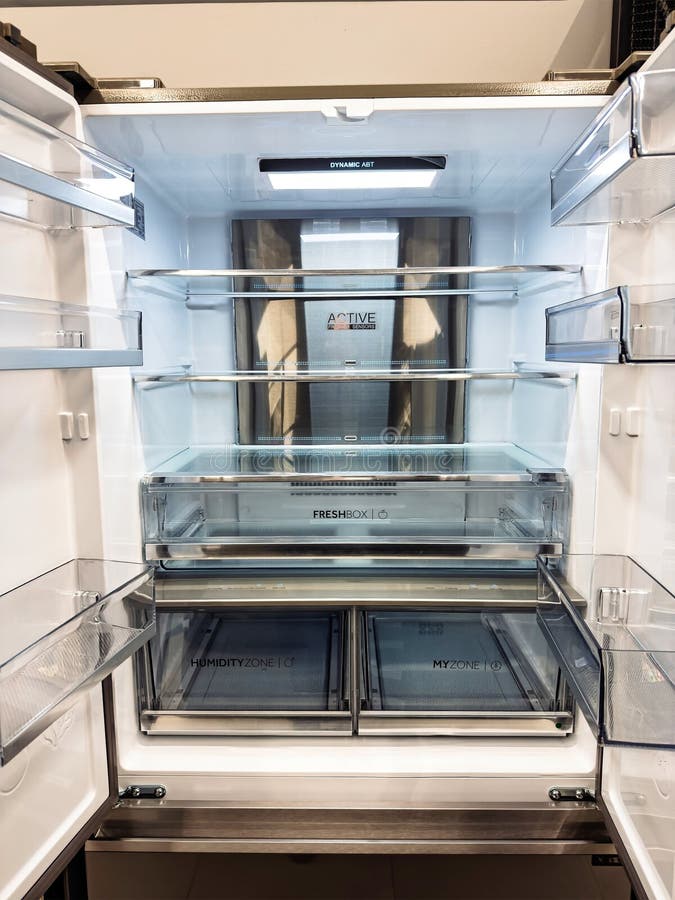 Modern Refrigerator with Spacious Shelves and Organized Compartments ...