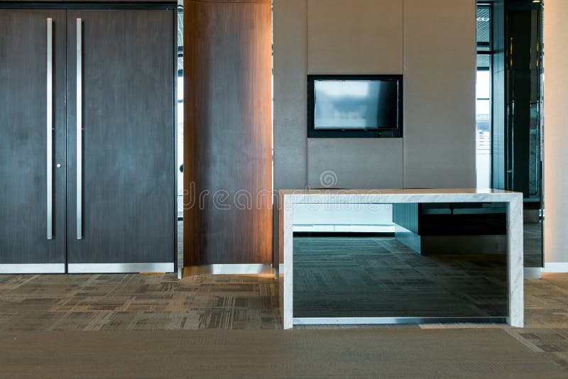 Modern Register Desk in Front of Conference Room Interior Decoration ...