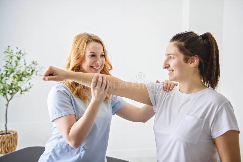Modern Rehabilitation Physiotherapy at Work with Client Stock Image - Image of doctor, recovery ...