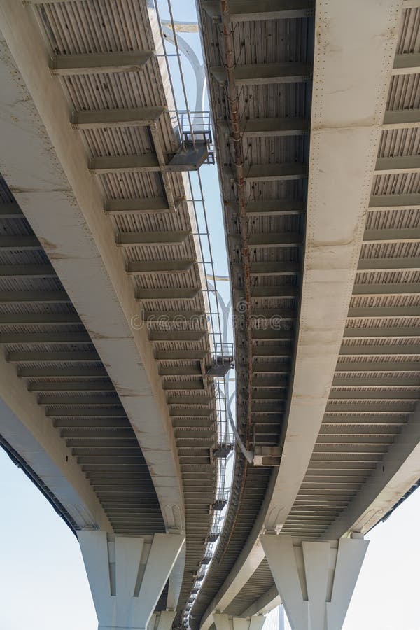 Modern Reinforced Concrete Bridge, Bottom View - Image. Stock Image ...