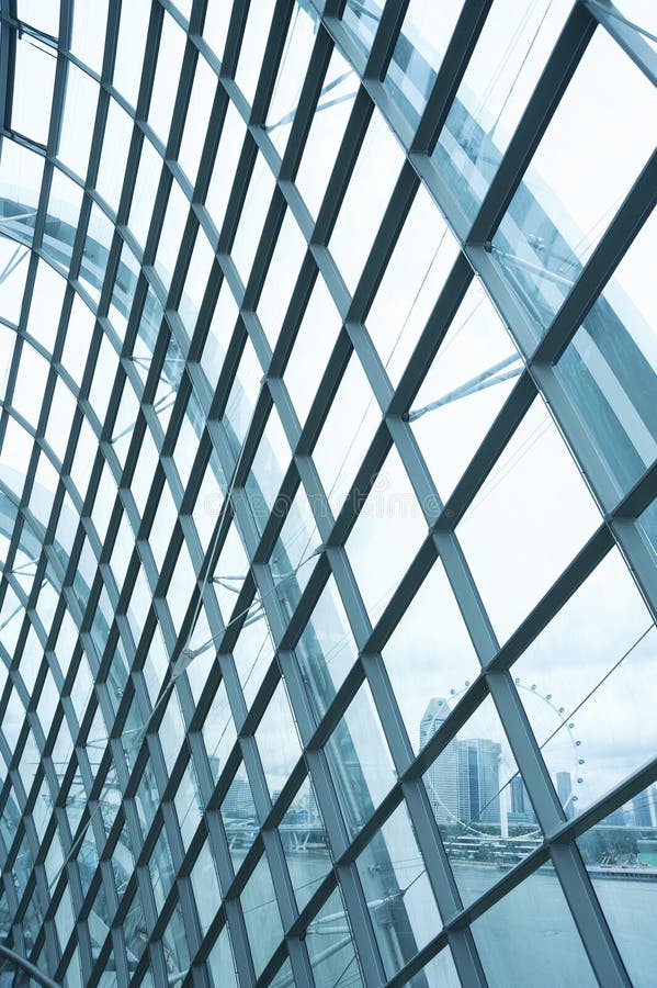 Modern Reinforced Steel Glass Wall Stock Image - Image of alternative ...