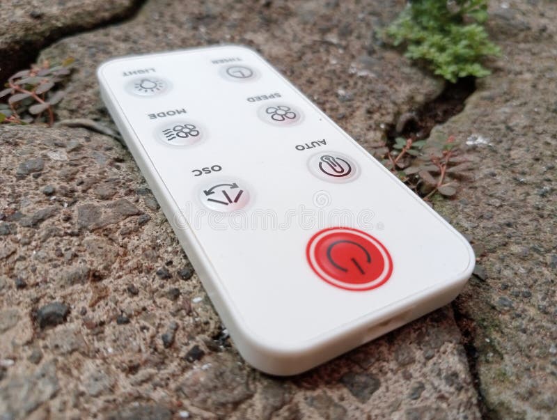 Modern Remote Control Close-Up Showing Button Details and Layout Stock ...