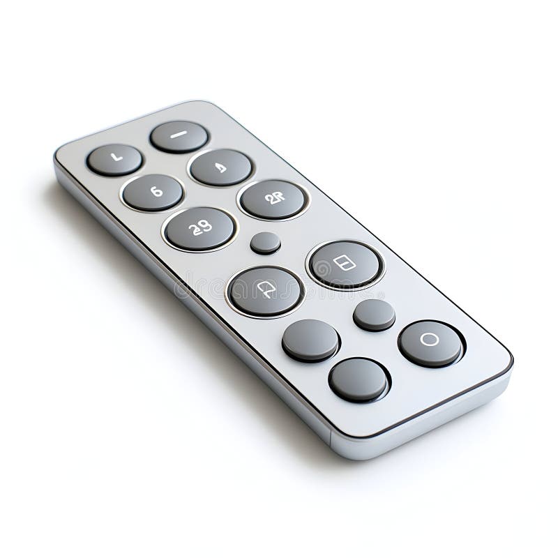 Sleek Silver Remote Control Stock Illustration - Illustration of layout ...