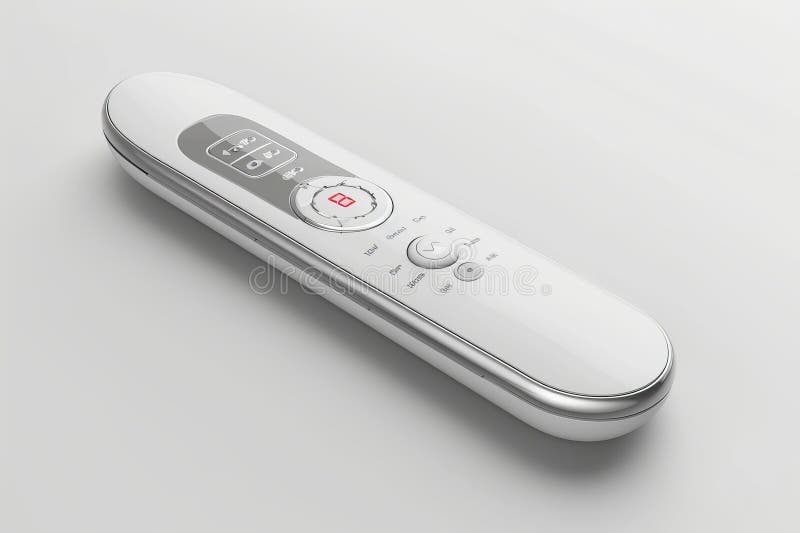 Modern Remote Control Lying on White Surface Stock Photo - Image of ...