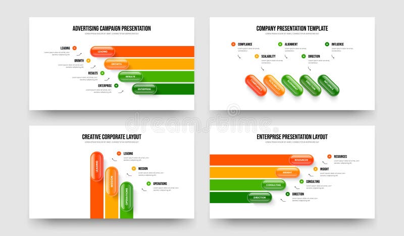 Modern Report 4 5 3 Step Diagram Frame Design Set Stock Vector ...