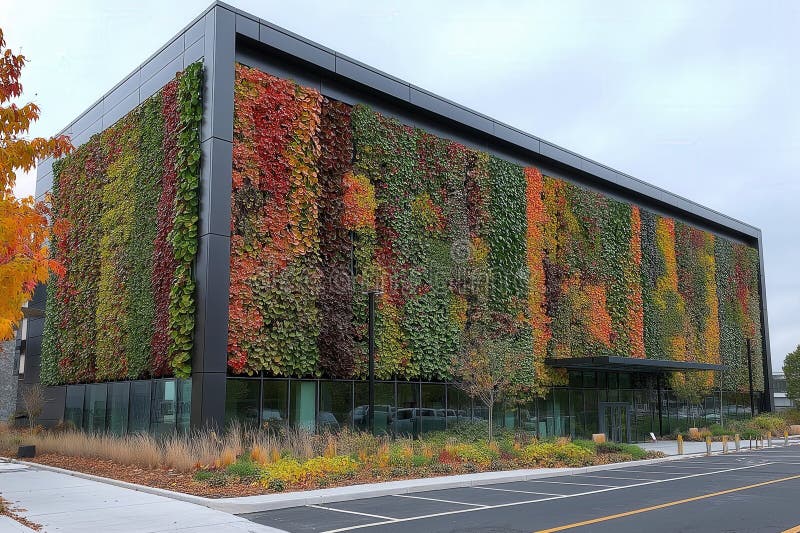 A Modern Representation of a Building with a Vertical Garden ...