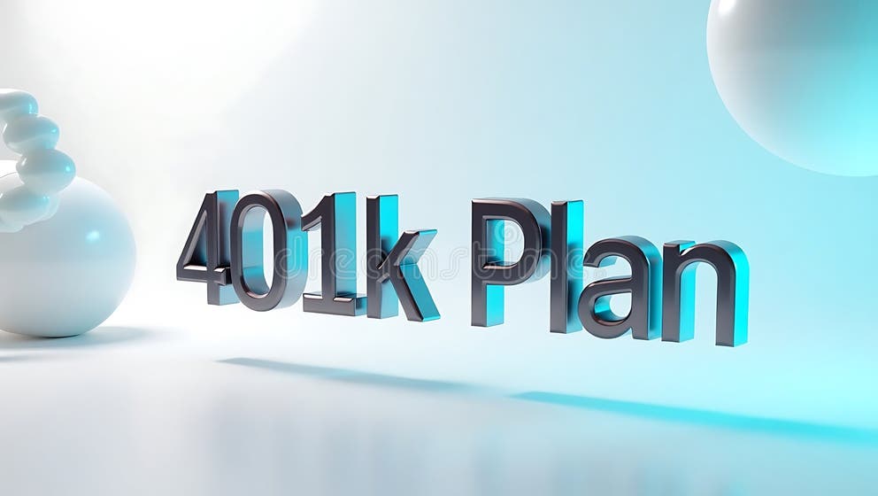 Modern Representation of a 401k Plan with Sleek Typography and Abstract ...