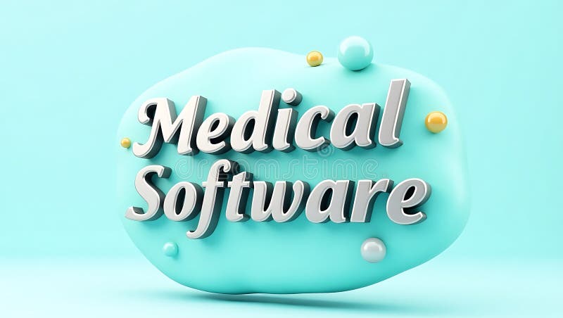 Innovative Medical Software Solution on a Soothing Turquoise Background ...