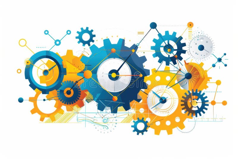 Modern Representation of Time with Clocks, Gears, and Abstract Shapes ...