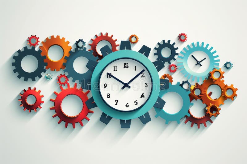 Modern Representation of Time with Clocks, Gears, and Abstract Shapes ...
