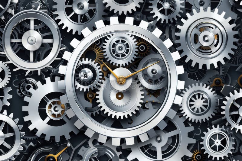 Modern Representation of Time with Clocks, Gears, and Abstract Shapes ...