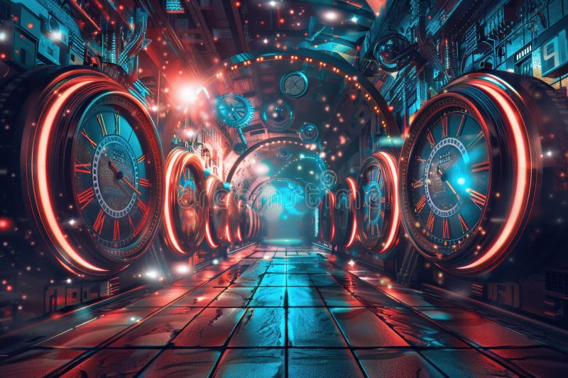 Modern Representation of Time with Clocks, Gears, and Abstract Shapes ...