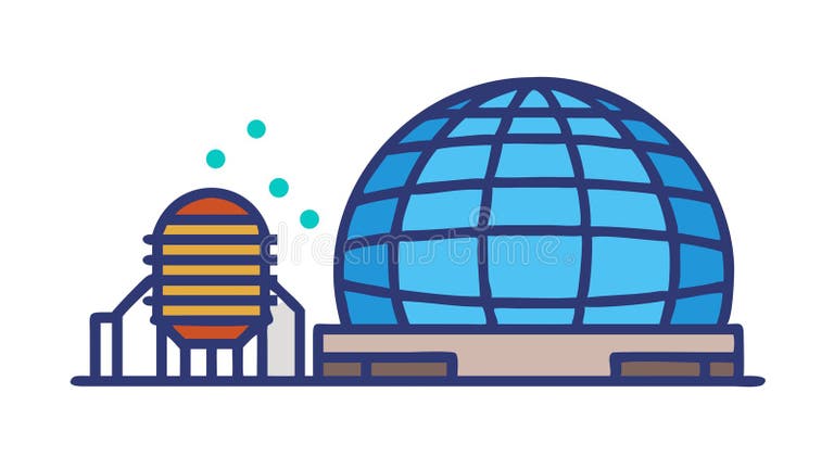 Attached Dome Stock Illustrations – 162 Attached Dome Stock ...