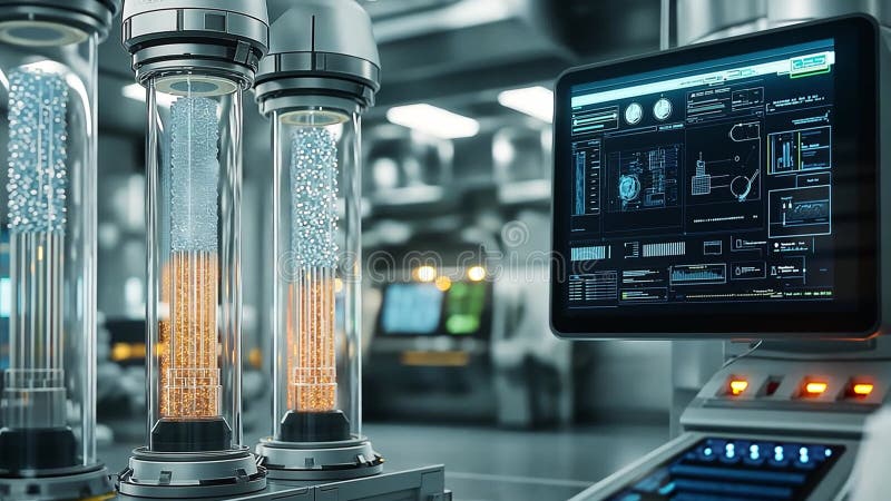 Innovative Biocomputer System in a High-tech Research Laboratory ...