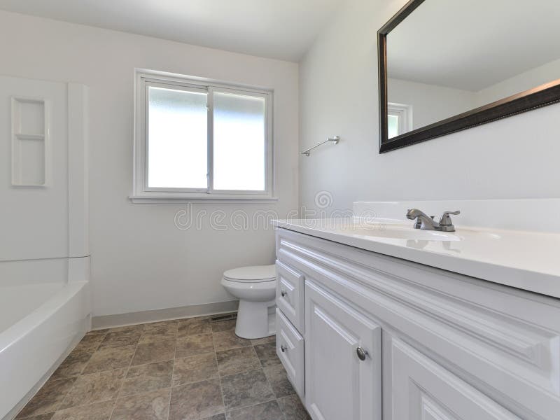 Modern Residential Bathroom Interior Stock Photo - Image of estate ...