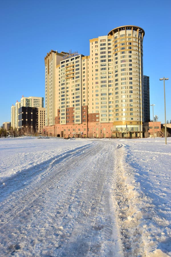 Modern Residential Building in Astana Editorial Photography - Image of ...